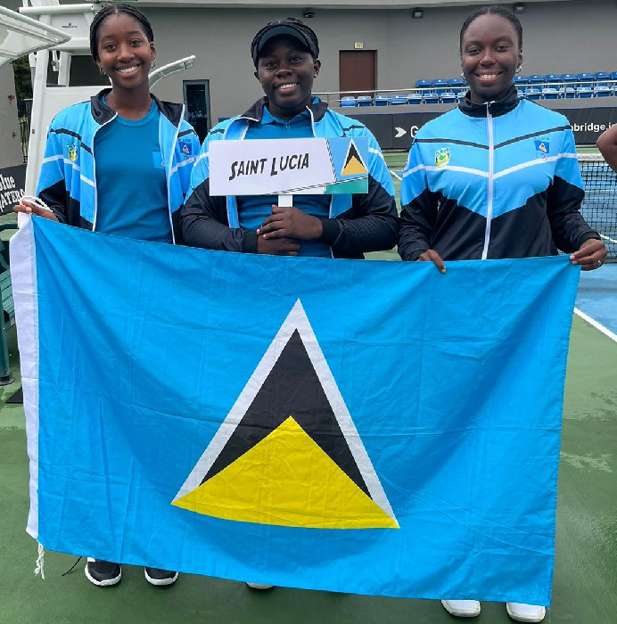 ST LUCIA NATIONAL SENIOR TEAM SHOWS TENACITY IN TRINIDAD AT THE BILLIE JEAN KING CUP COMPETITION ...